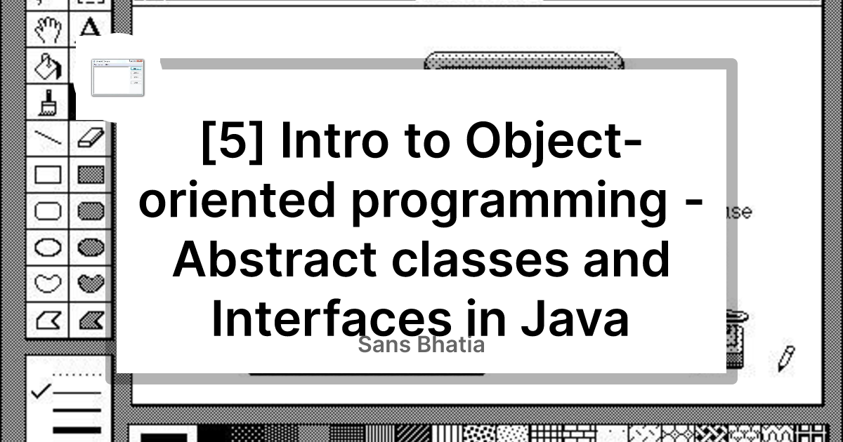 [5] Intro to Object-oriented programming - Abstract classes and ...